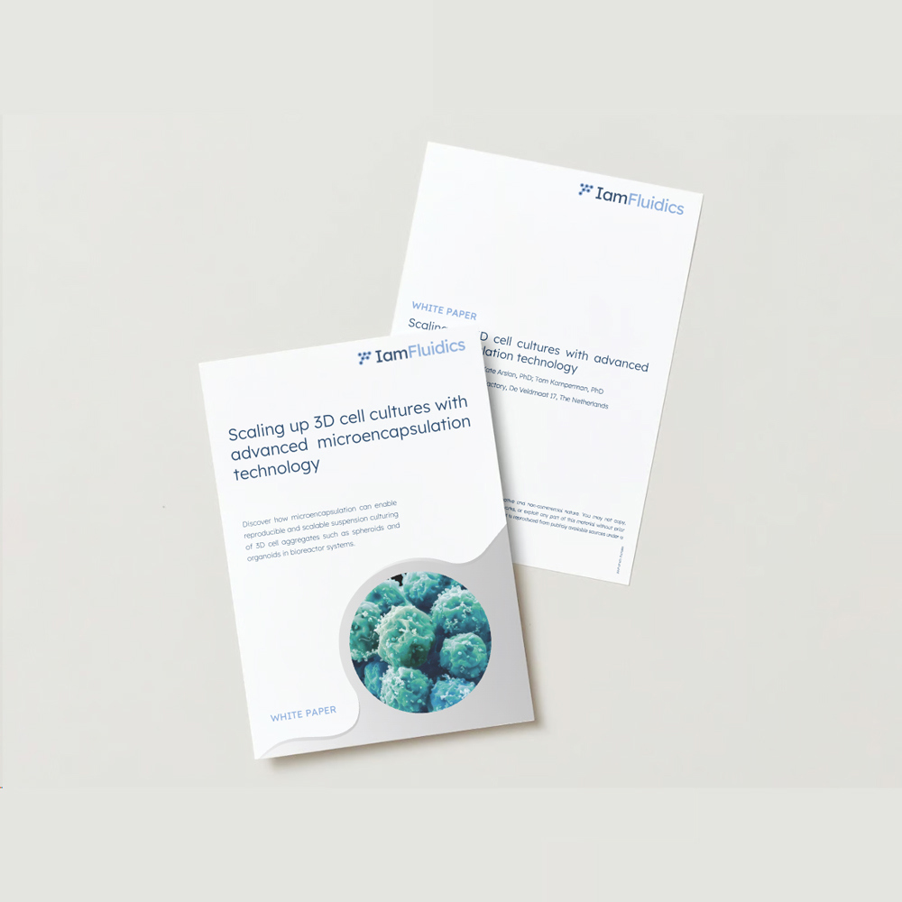 Scaling up 3D cell cultures with microencapsulation